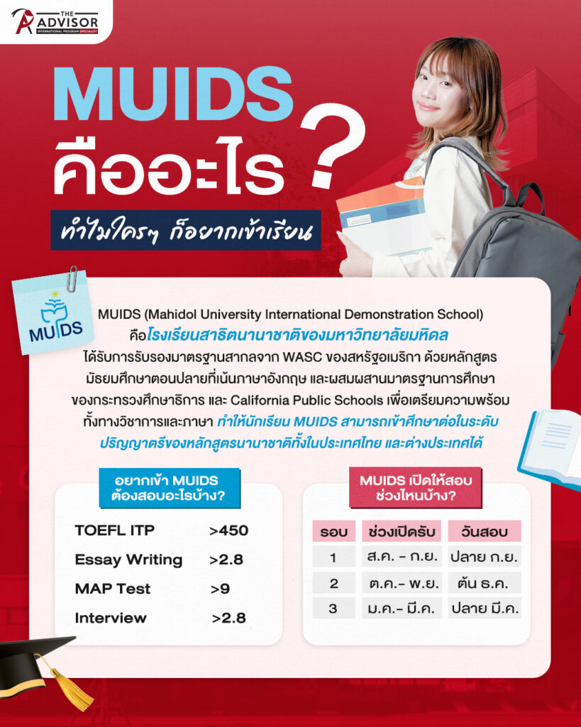 MUIDS คืออะไร? มารู้จักโรงเรียนมัธยมระดับอินเตอร์ว่าเรียนอะไรบ้าง?